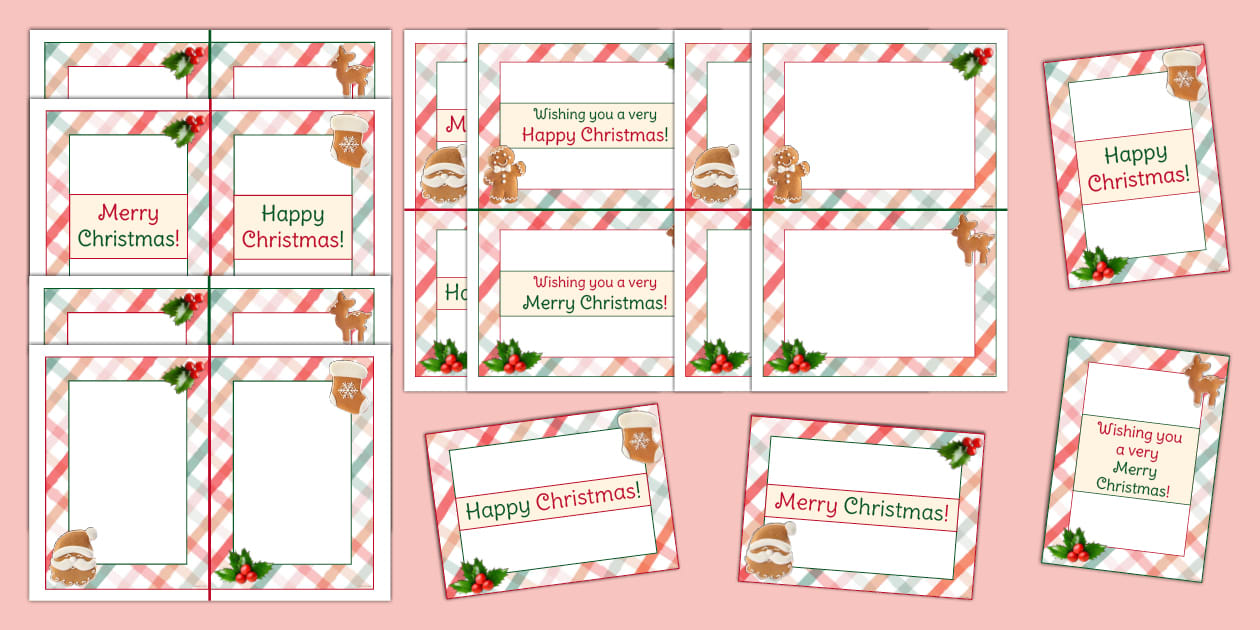 Gingerbread Christmas Themed A5 Page Inserts - Twinkl - KS1
