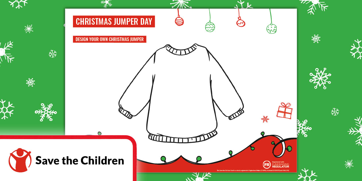 Design a Jumper | Christmas Jumper Day Template | Twinkl