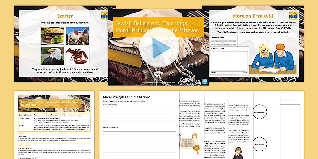 Editable Jewish Beliefs Lesson 8: Moral Principles and the Mitzvot