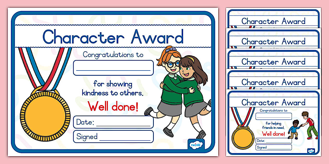 Character Award Certificates (teacher made) - Twinkl