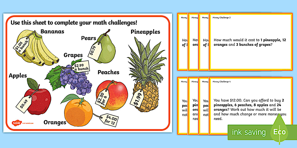 Canada - Math - KS2 Challenge Cards (teacher made) - Twinkl