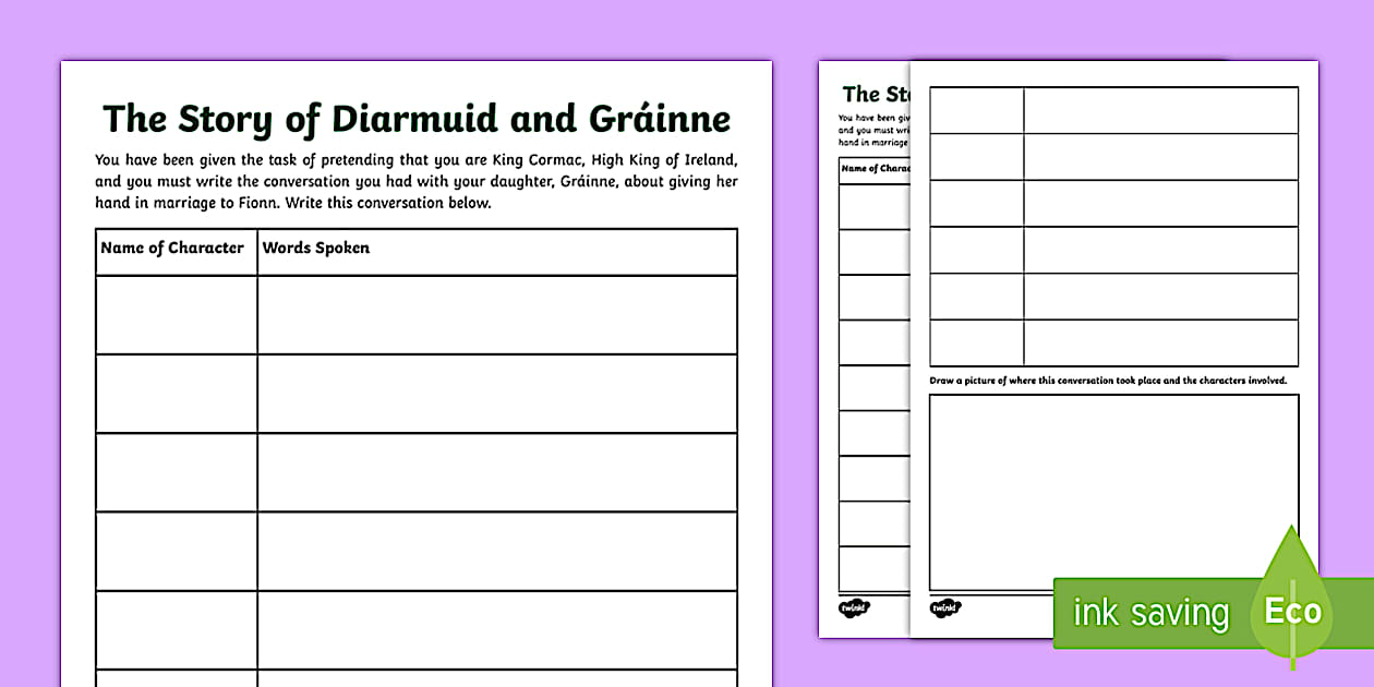 Black and White The Story of Diarmuid and Gráinne King Cormac Conversation
