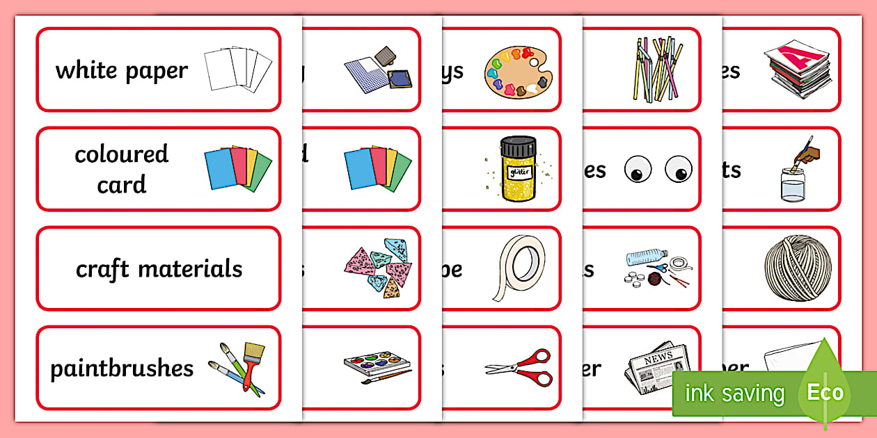 Art Room Labels - Classroom Labels (teacher made) - Twinkl
