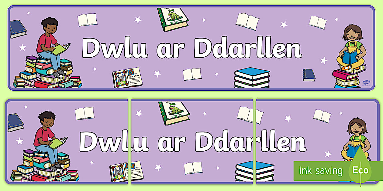 We Love Reading Welsh Display Banner | Dwlu ar Ddarllen