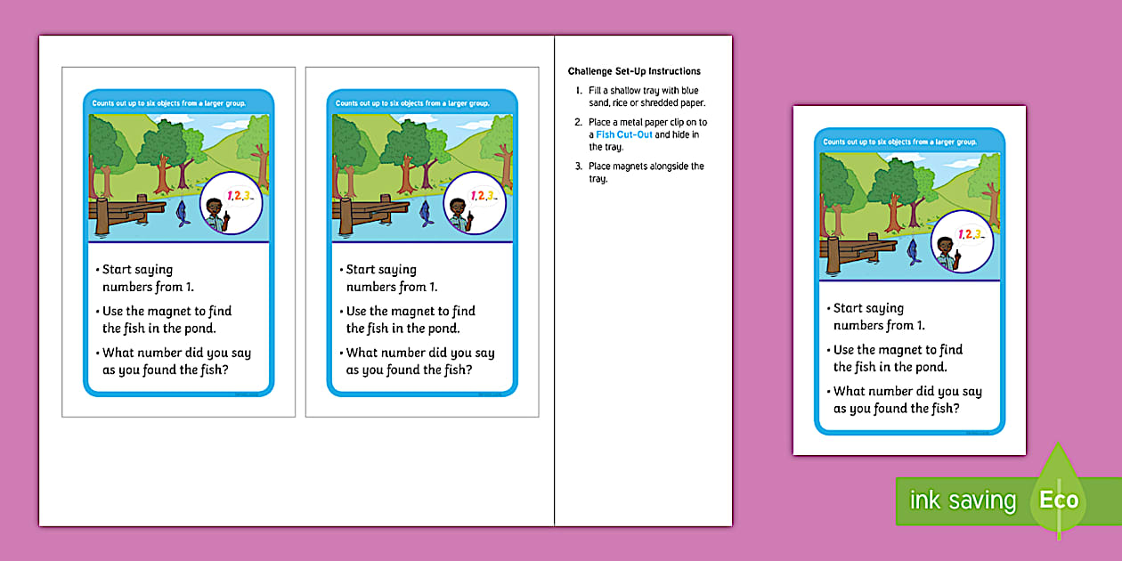 EYFS Maths Counting Challenge: Count and Fish IKEA Tolsby/Fiestad Frame