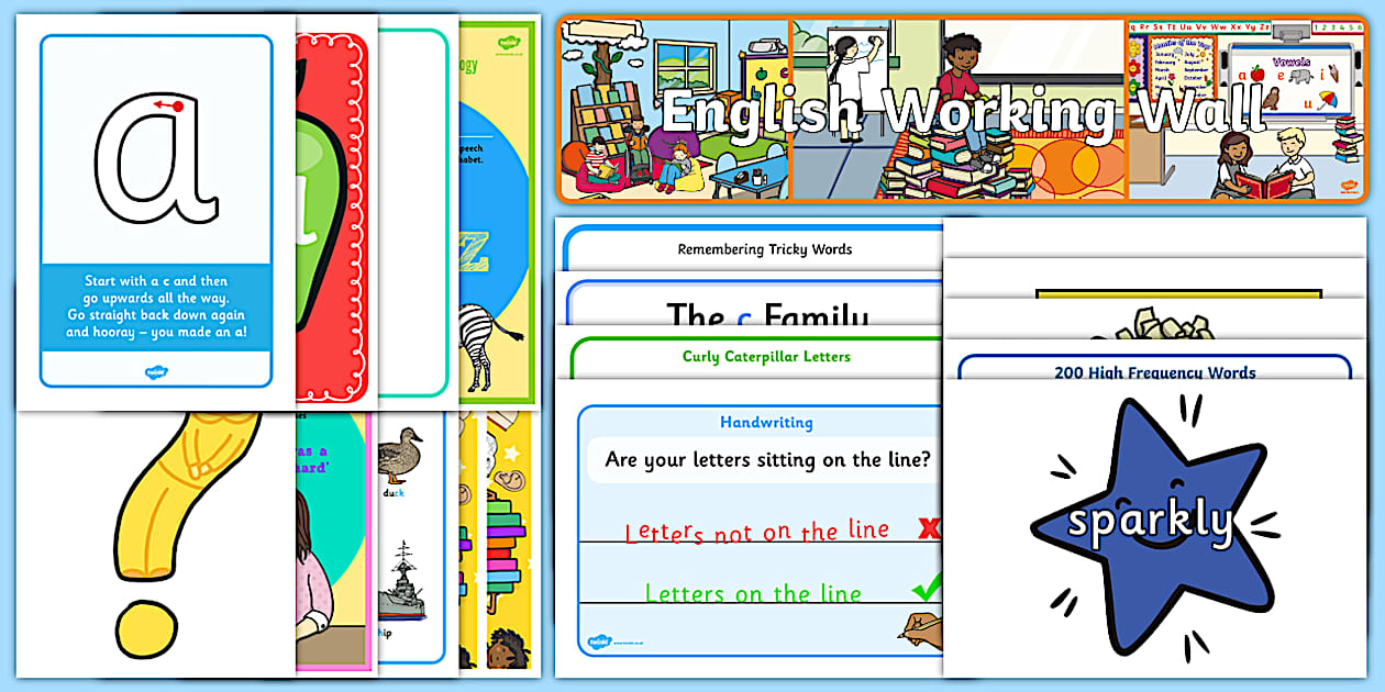 KS1 English Working Wall Display Pack | KS1 English Displays