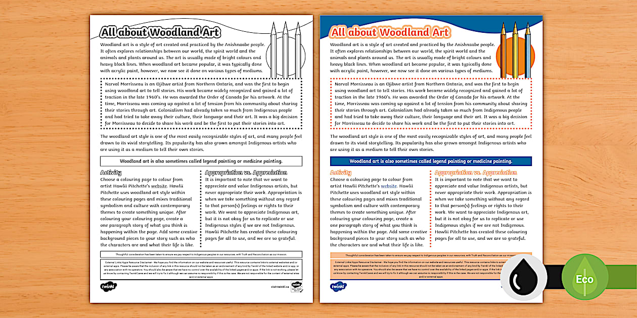 Woodland art fact file and activity (teacher made) - Twinkl