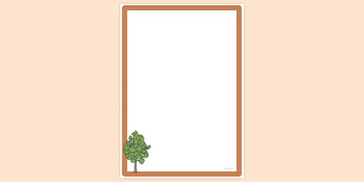 Simple Blank Ash Tree Page Border | Page Borders | Twinkl
