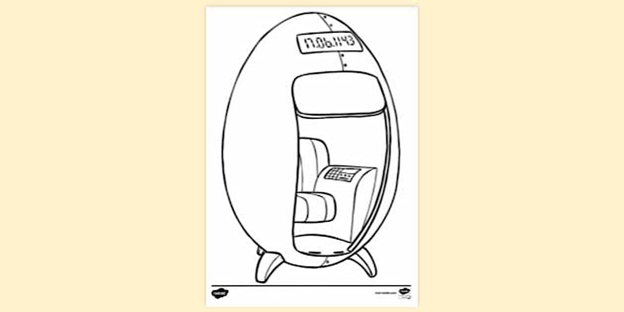 Time Machine Colouring Sheet | Colouring Sheets - Twinkl