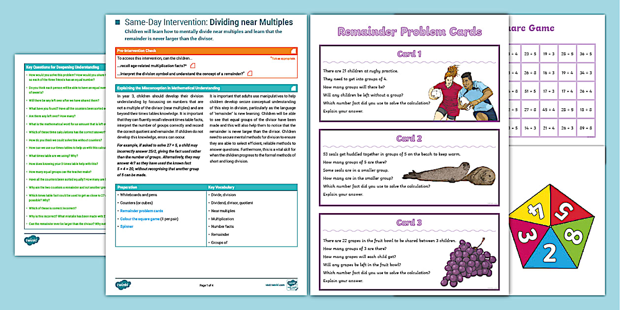 👉 Y3 Maths Same-Day Intervention Plan: Dividing near Multiples