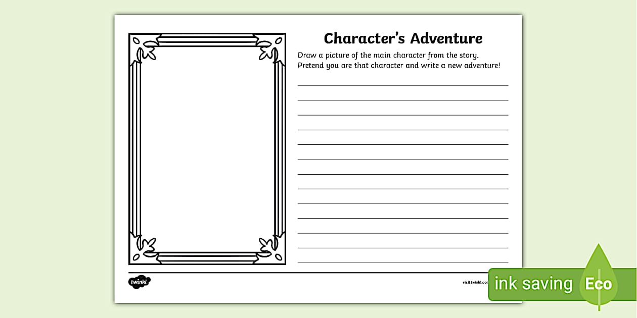 Cursive Character Adventure Reading Comprehension Activity