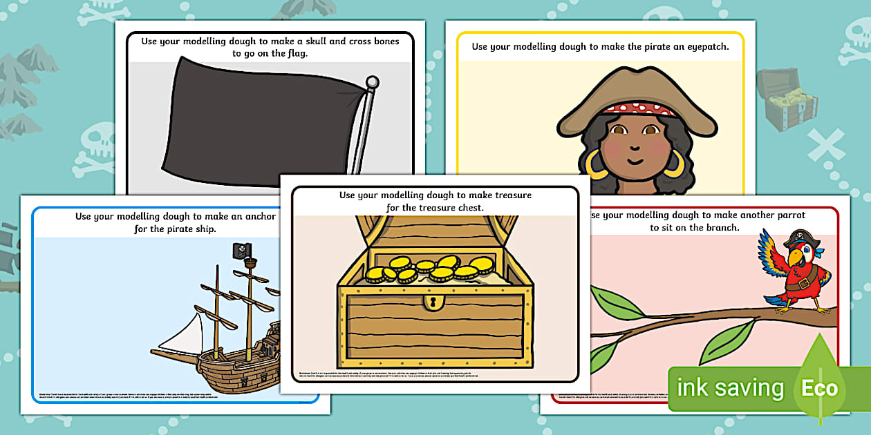Pirate Modelling Dough Mats | Twinkl (teacher made) - Twinkl
