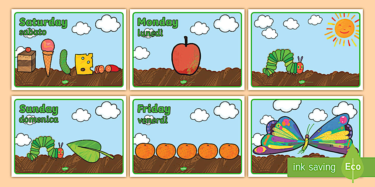 Story Sequencing Cards to Support Teaching on 'The Very Hungry Caterpillar'