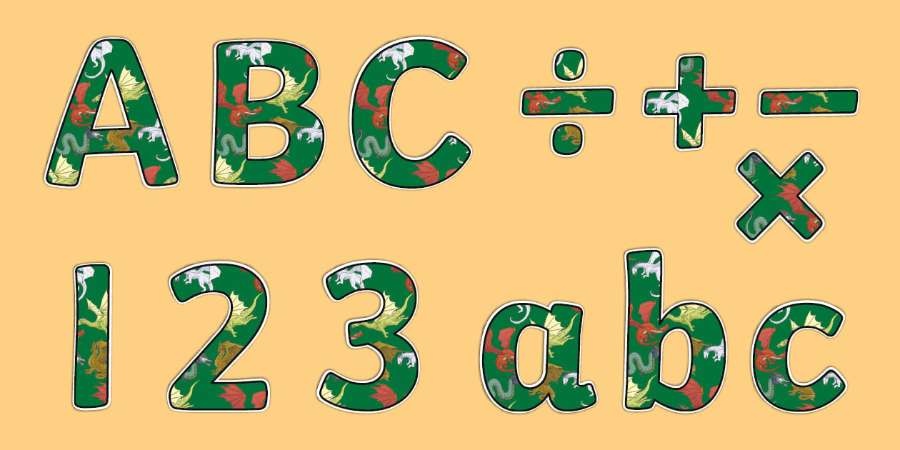 Dragon-Themed Display Lettering - KS2 (teacher made)