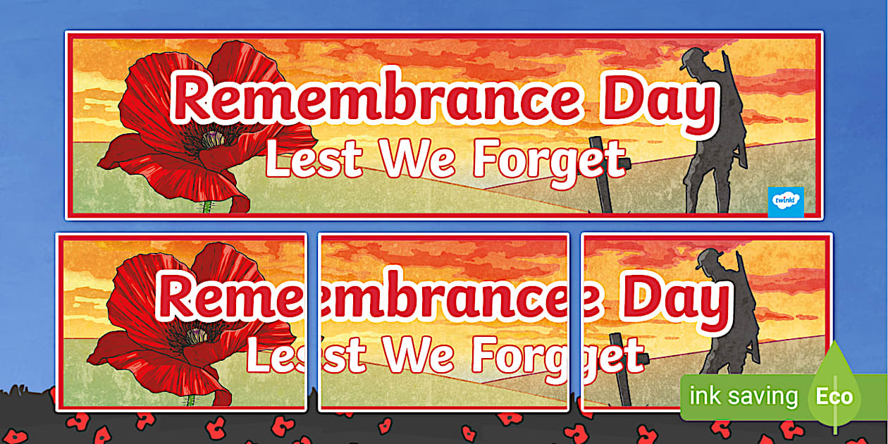 Remembrance Day Banner | Classroom Display | Twinkl CA