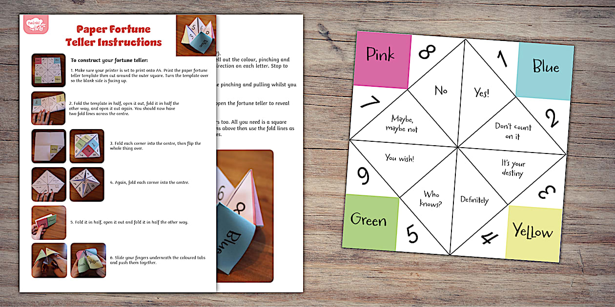 Paper Fortune Teller Game | Twinkl Party (teacher made)