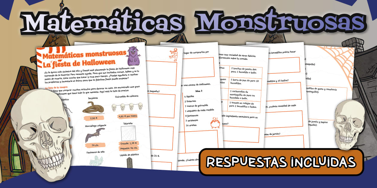 Cuadernillo: La fiesta de Halloween - Matemáticas monstruosas para 3er ...