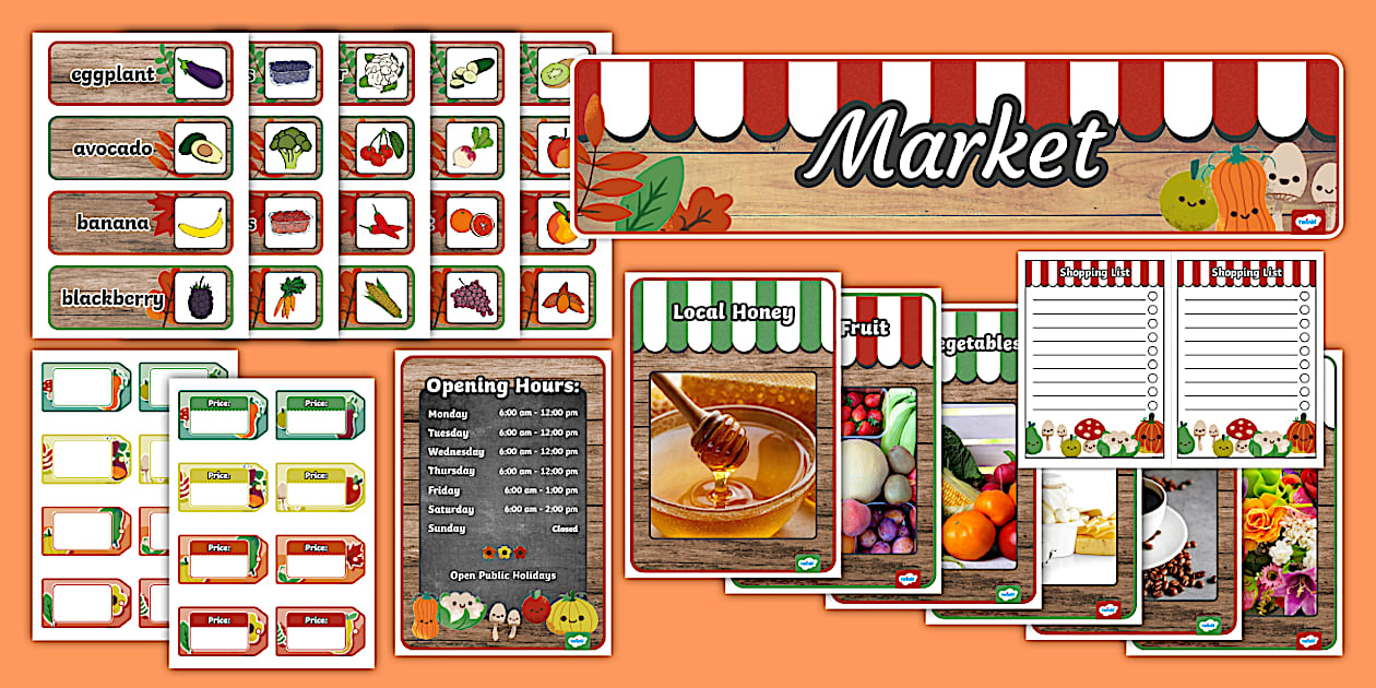 Autumn Market Role Play Pack