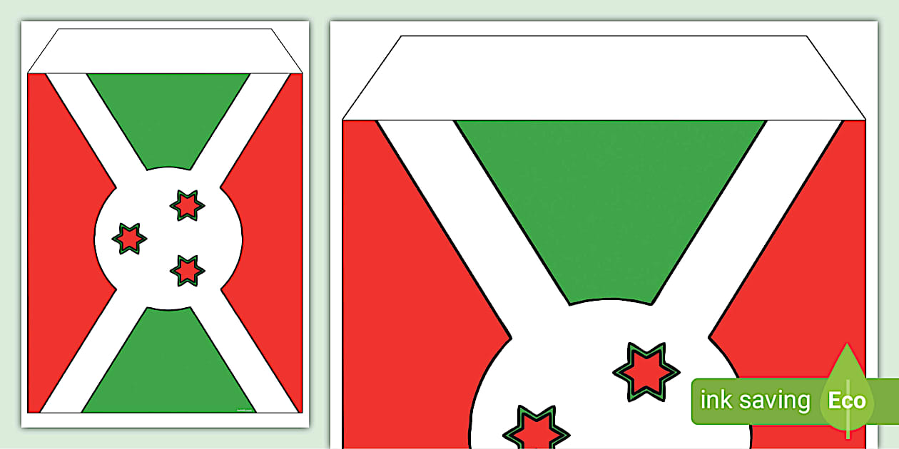 Printable Burundi Flag Bunting (teacher made) - Twinkl