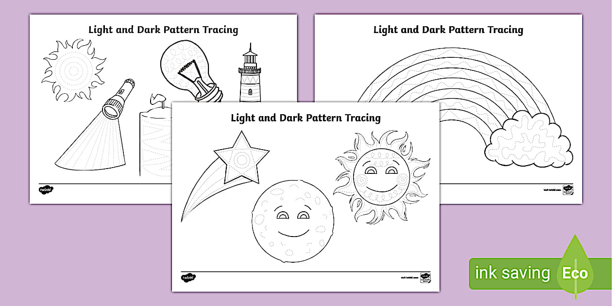 Light and Dark Pattern Tracing Activity (Teacher-Made)