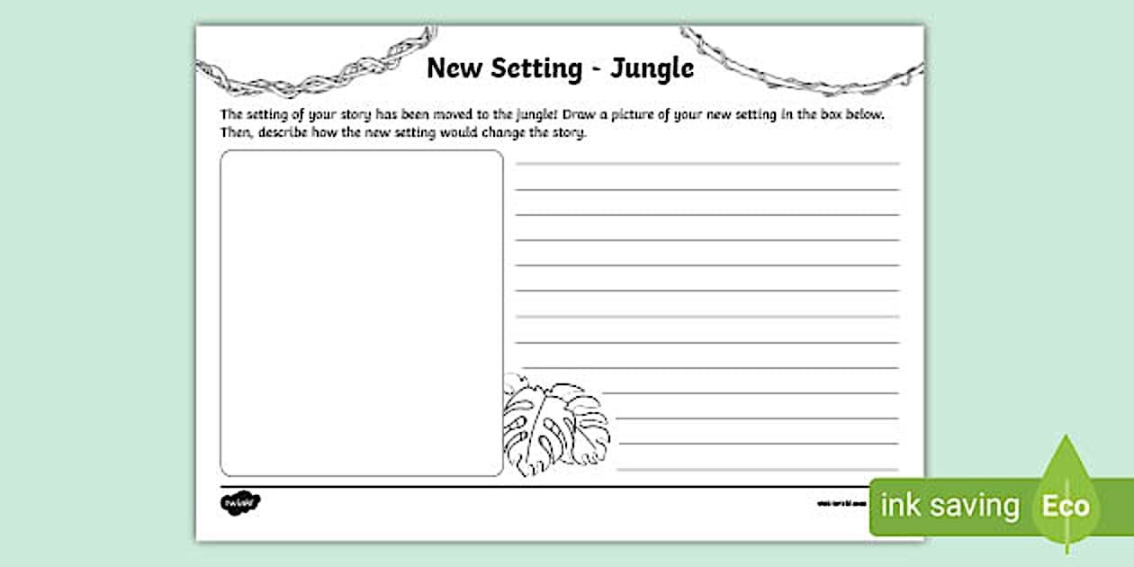 Cursive New Setting Jungle Comprehension Worksheet - Twinkl