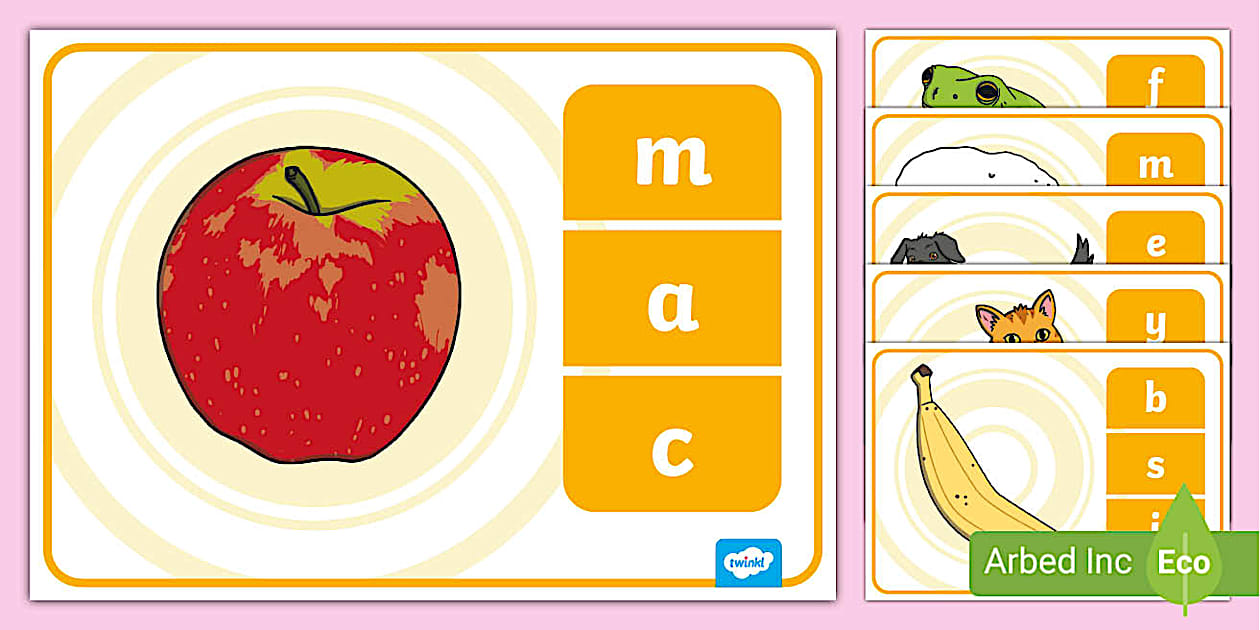 Gêm Ffoneg - Gêm Pegiau Cyfatebu Synau Cychwynnol - Twinkl