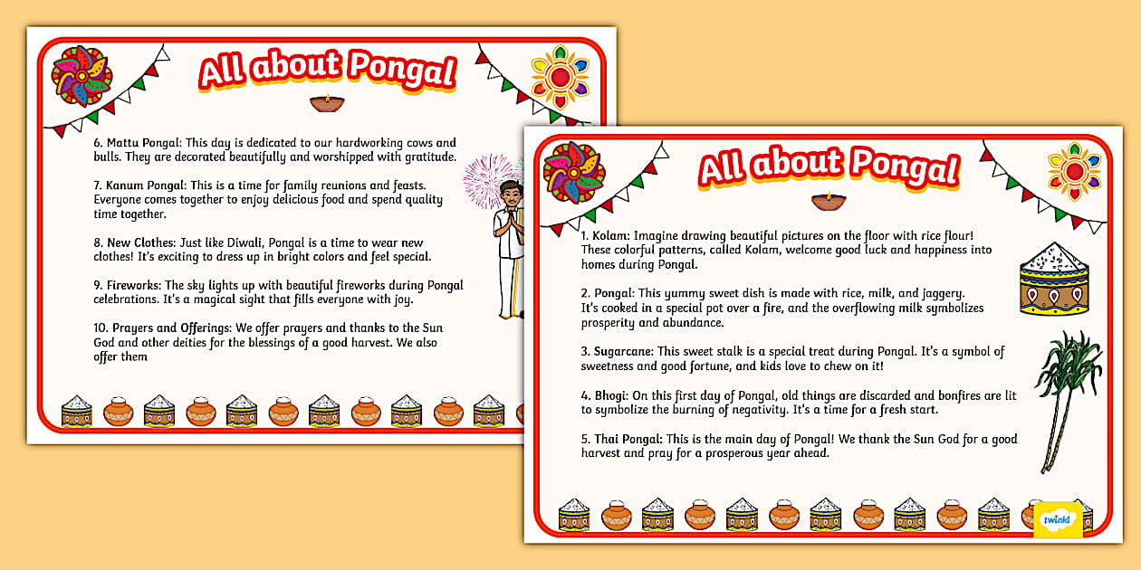 Pongal Information Poster (teacher made) - Twinkl