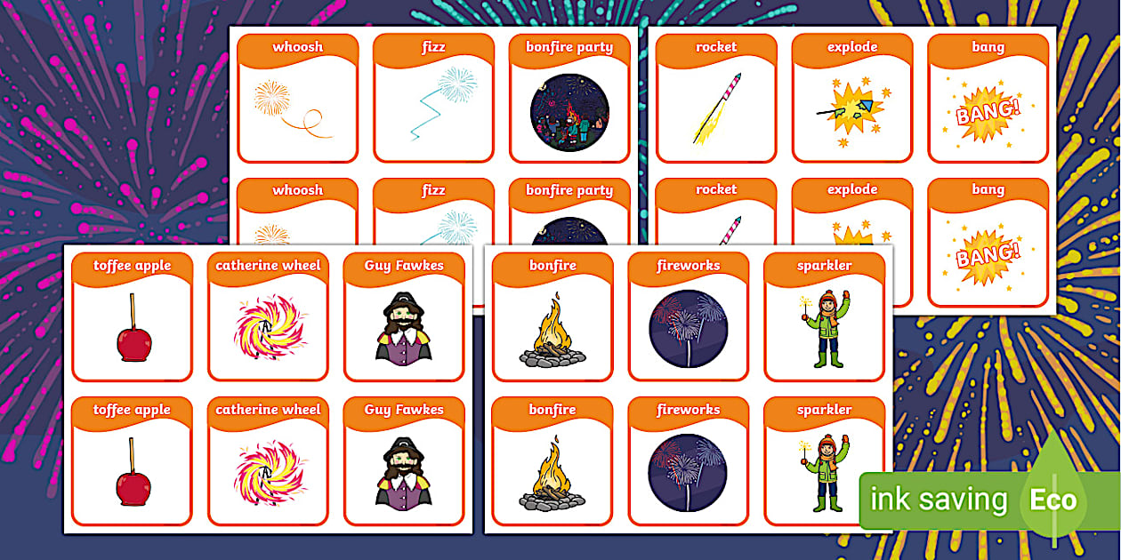 Fireworks Snap Cards Activity (Teacher-Made) - Twinkl