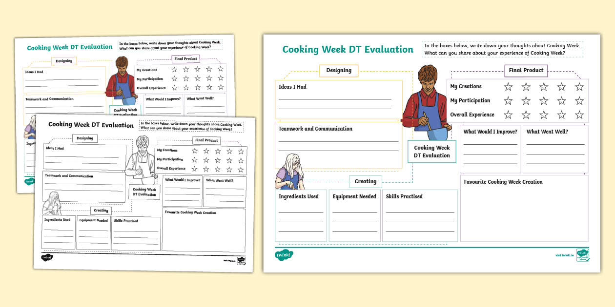 * NEW * Cooking Week DT Evaluation (teacher made) - Twinkl