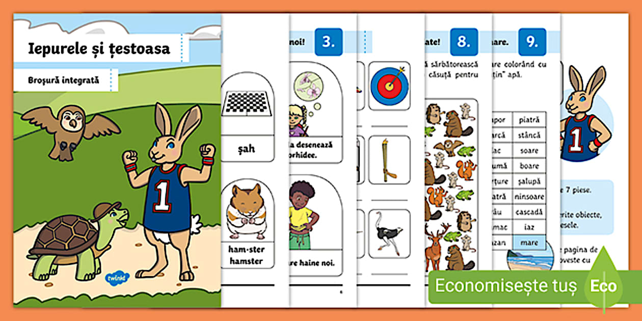 Iepurele și țestoasa - Broșură cu activități integrate