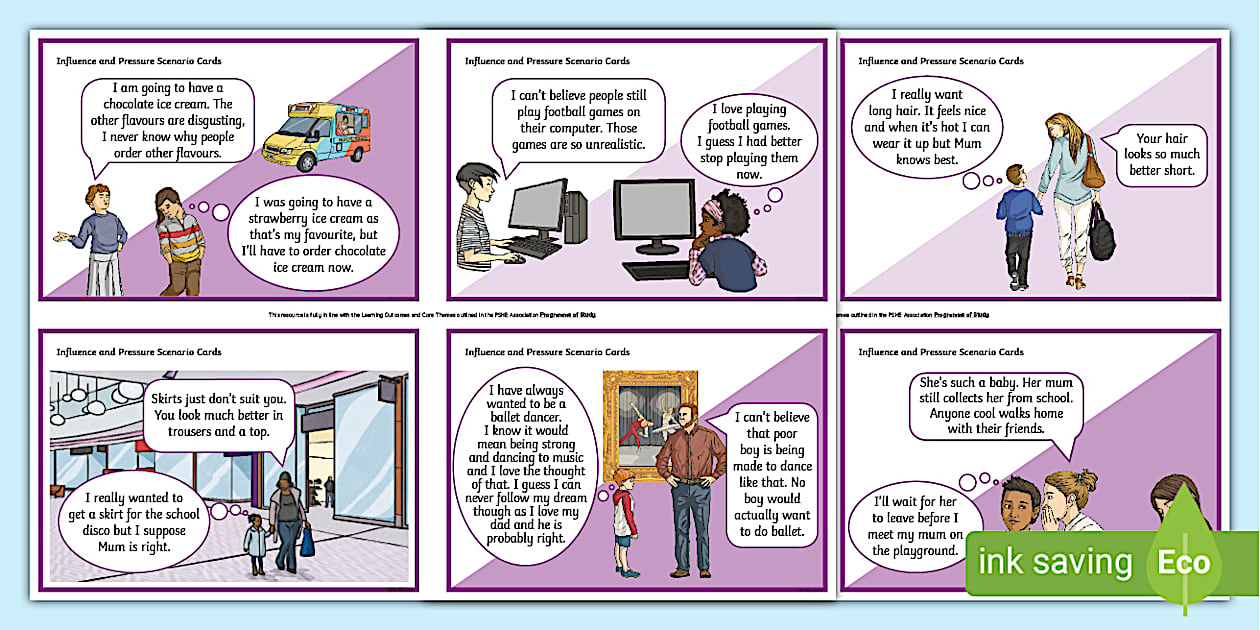 Influence and Pressure Scenario Cards