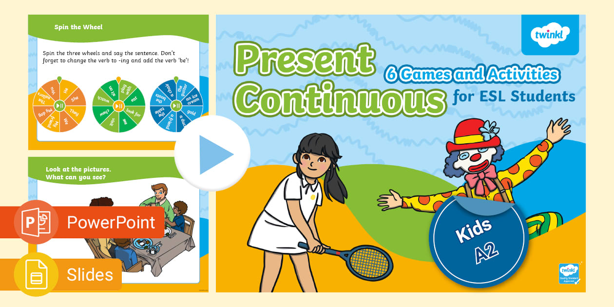 Present Continuous Games and Activities [Kids, A2-B1]