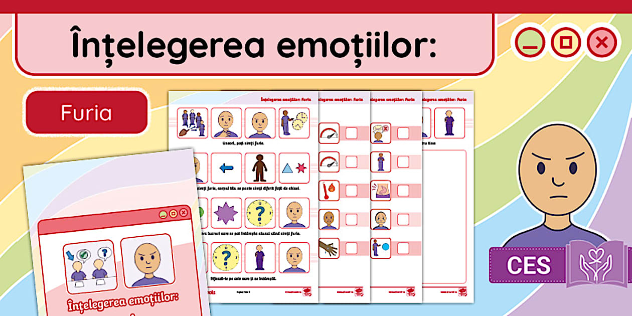 Înțelegerea emoțiilor: Furia – Broșură Twinkl Symbols