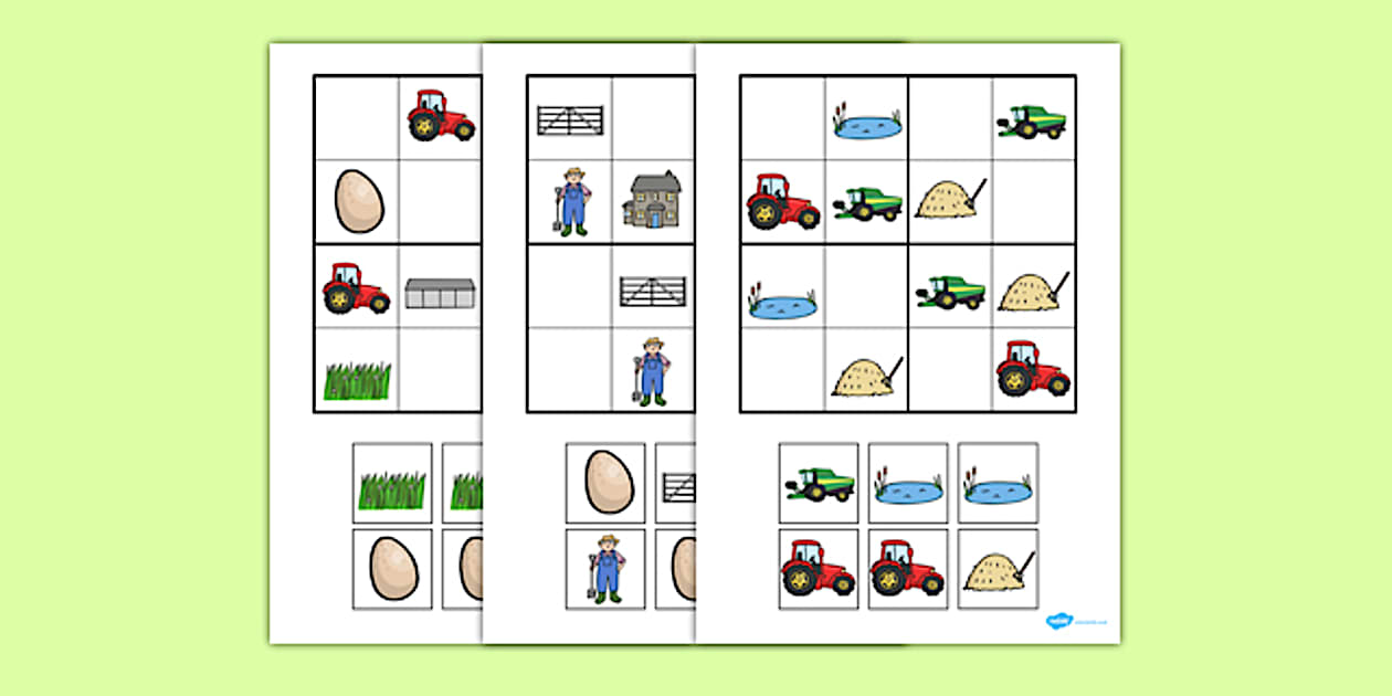 En la granja Sudoko (teacher made) - Twinkl