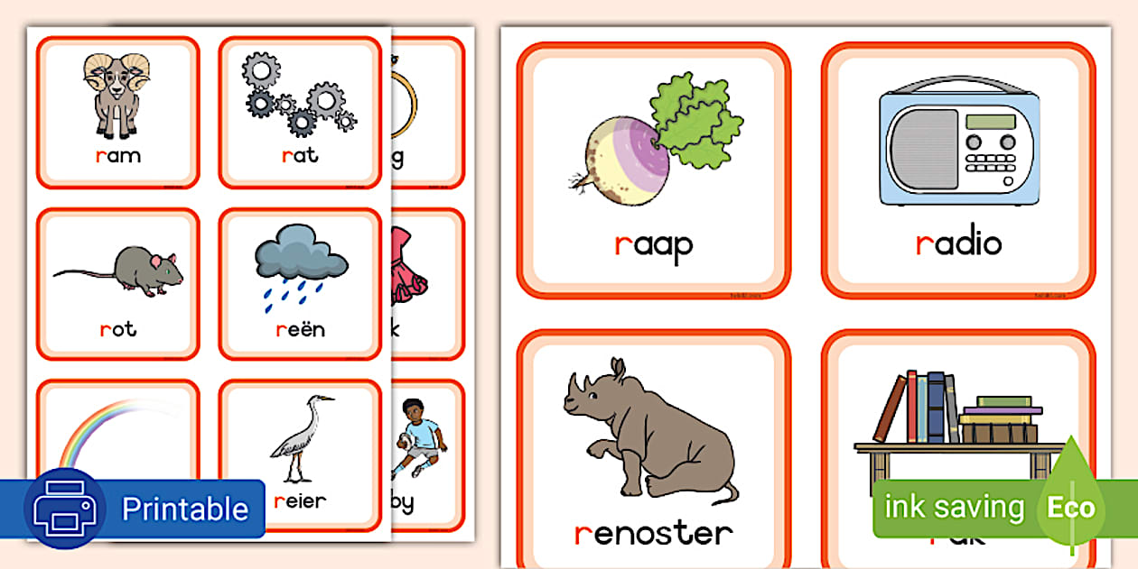 Graad 1 Klanke Flitskaarte r, p (teacher made) - Twinkl