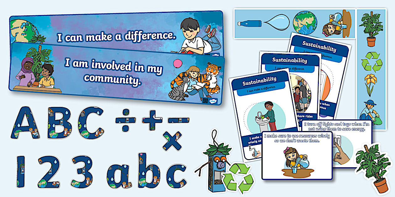 Sustainability Bulletin Board (teacher made) - Twinkl