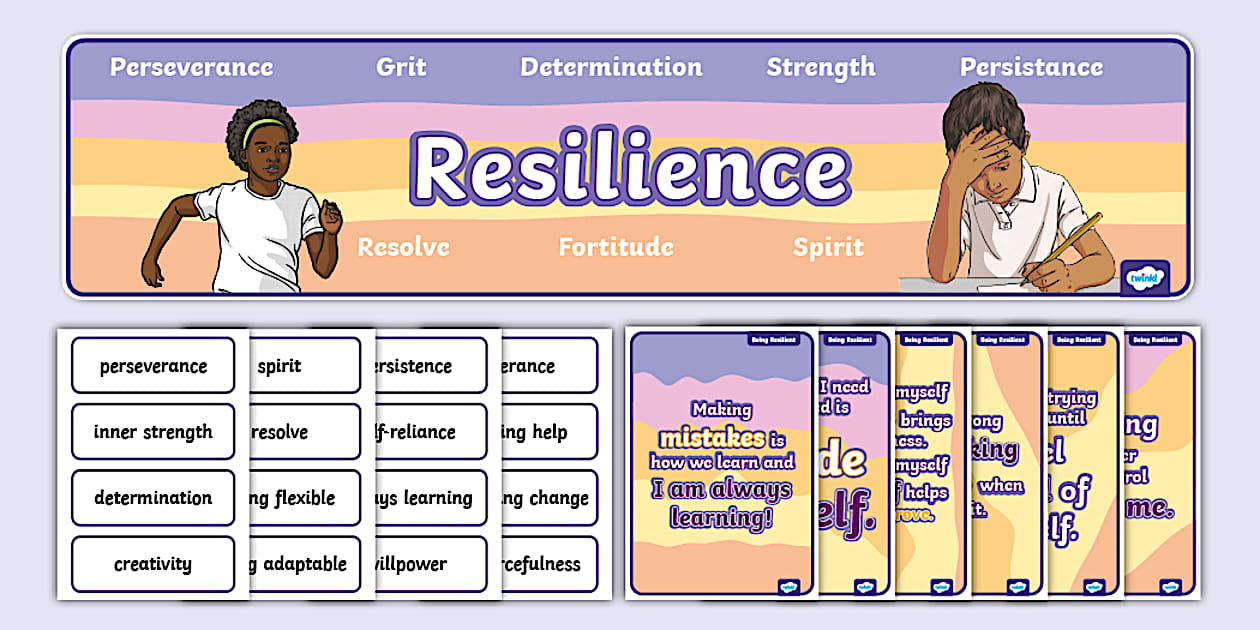 Resilience Display Pack - KS2 - PHSE (teacher made) - Twinkl