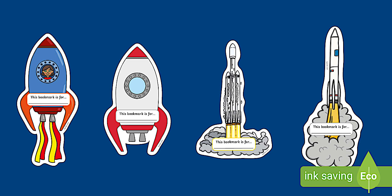 Printable Rocket Shaped Bookmarks | Rocket Bookmarks |Twinkl