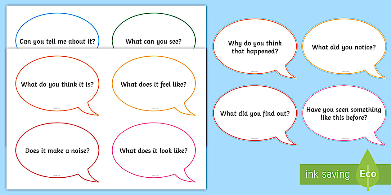 Investigation Area Question Cards - Twinkl