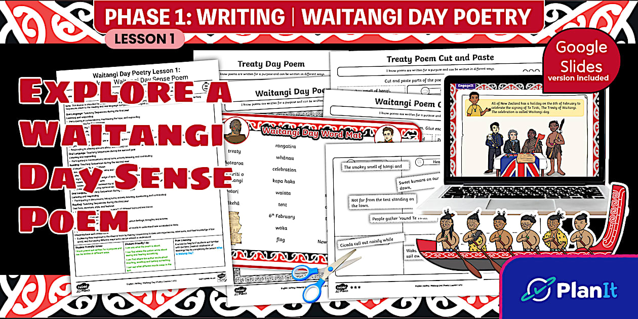 Phase 1 Waitangi Day Poetry Lesson 1: Explore a Sense Poem