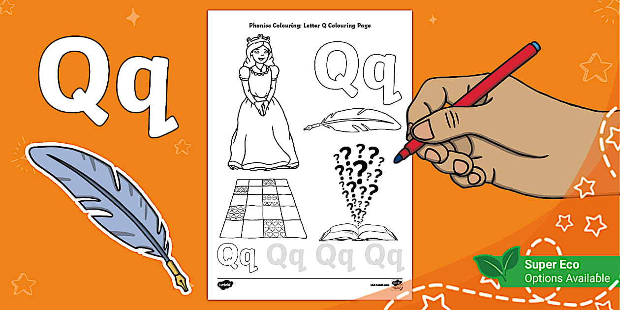 Letter Q Phonics Colouring Sheet | Parents Resource - Twinkl