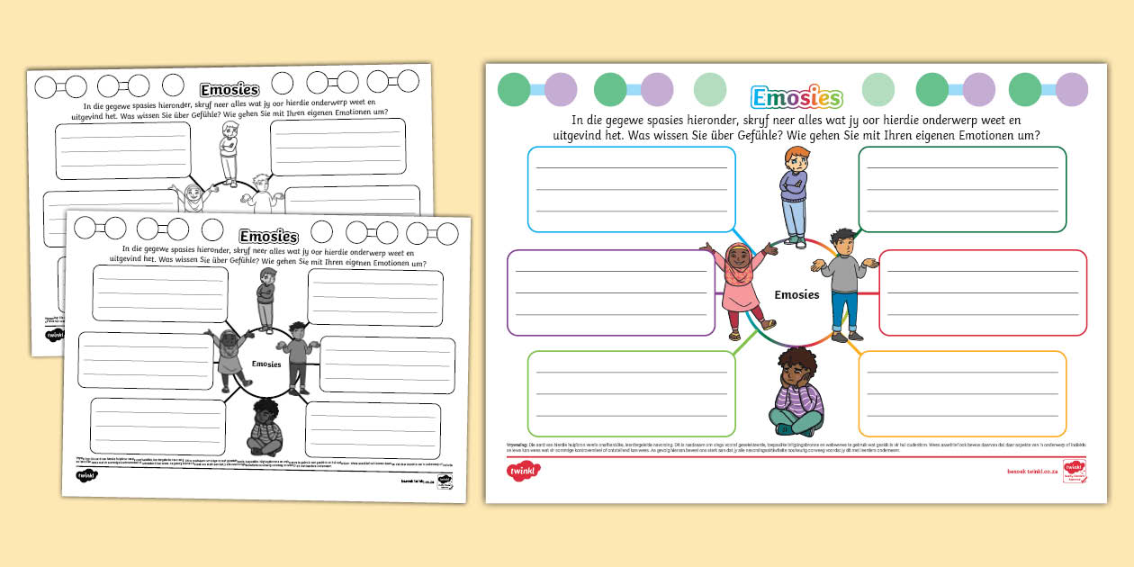 Emosies Breinkaart - Twinkl Lewensvaardighede (teacher made)