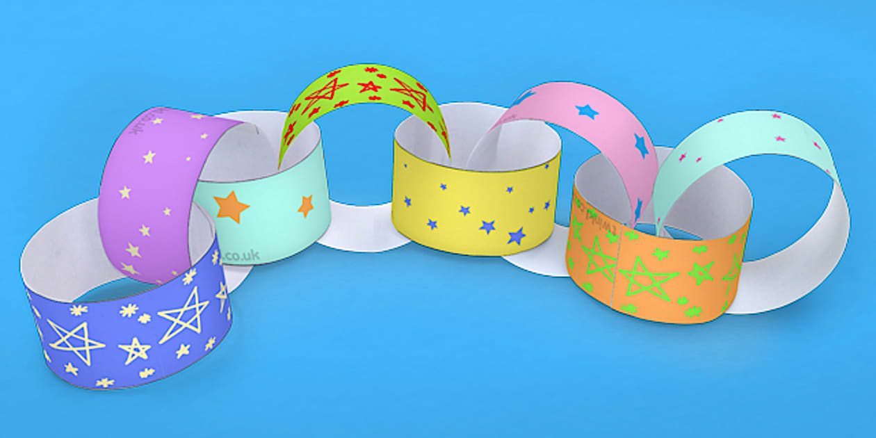 Make Your Own Paperchain | Multicoloured Stars Decoration