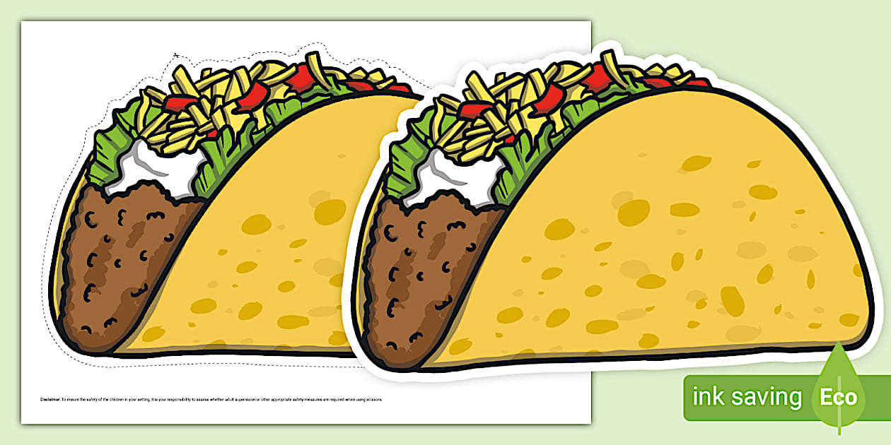 Taco Display Cut-Out (teacher made) - Twinkl