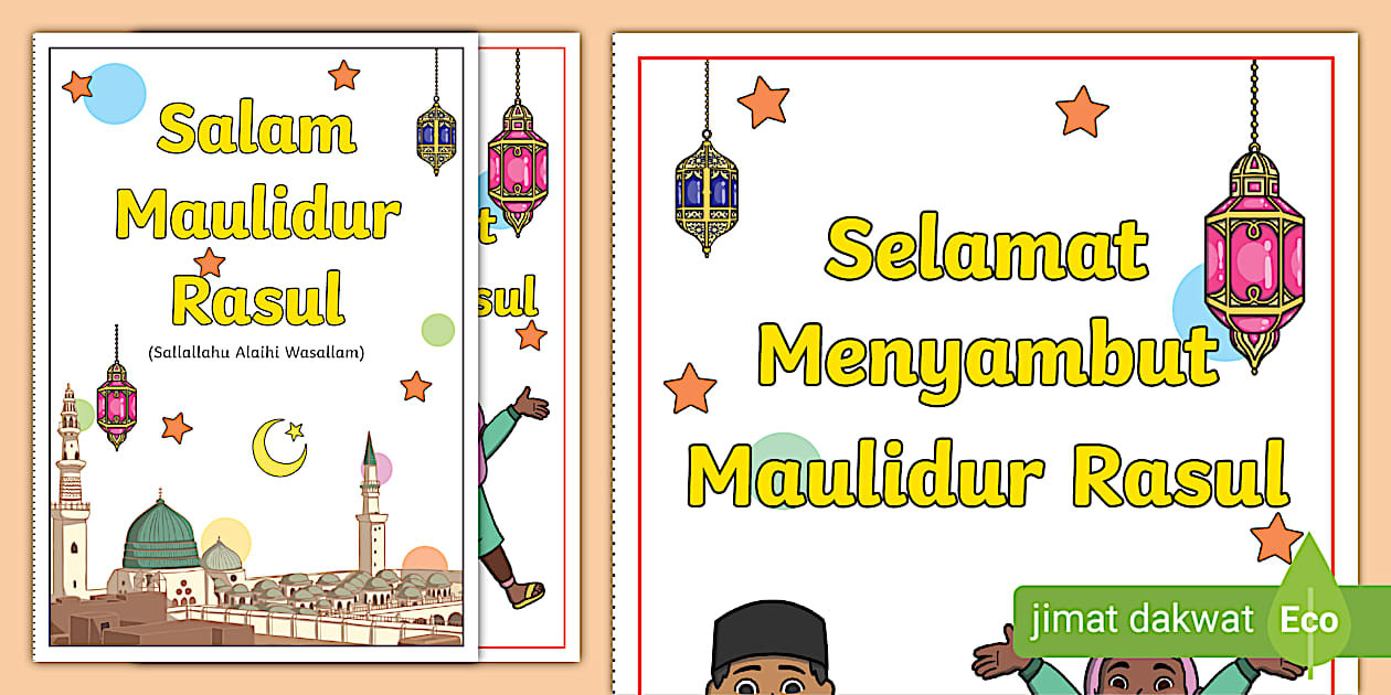 Kad Ucapan Selamat Menyambut Maulidur Rasul - Twinkl