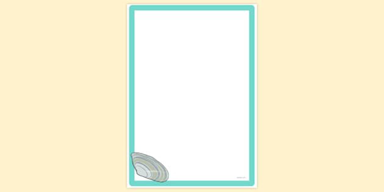 Banded Wedge Shell Page Border | Page Borders | Twinkl