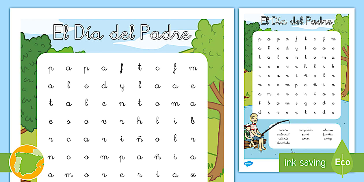 Sopa de letras: El Día del Padre