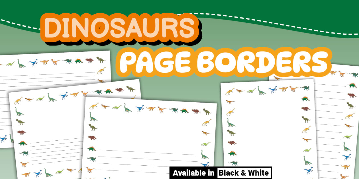 * NEW * Dinosaur Border | Page Borders | Primary Resources