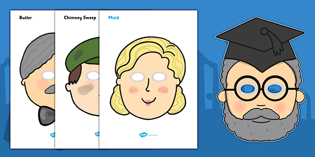 The Victorians Role Play Masks (teacher made) - Twinkl