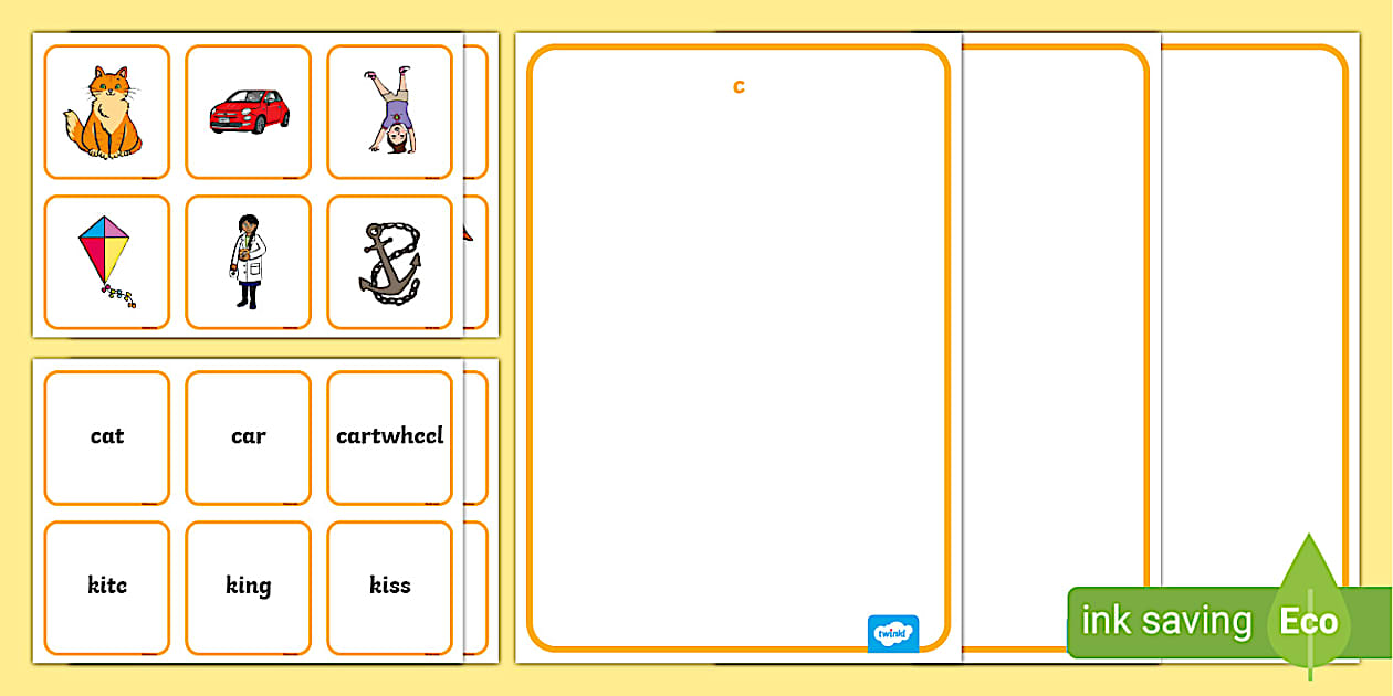 c Sound Family Sorting and Matching Activity Pack - Twinkl